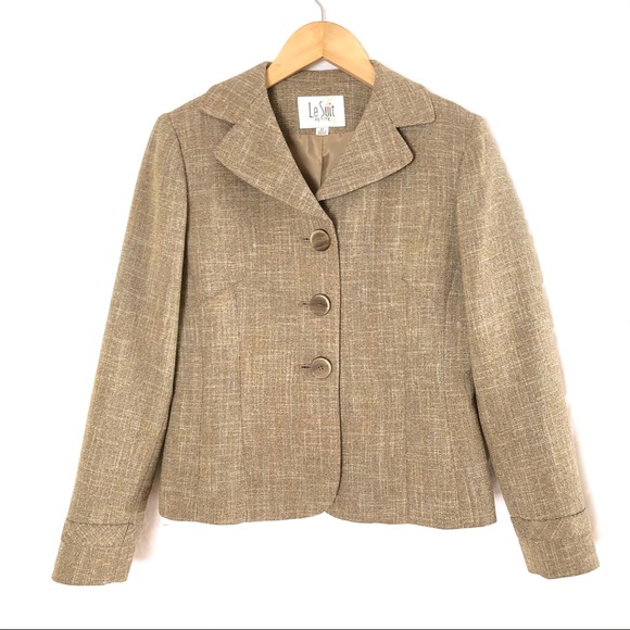 Le Suit | Jackets & Coats | 325 Le Suit Vtg Tweedlike 3button Blazer 4p | Poshmark